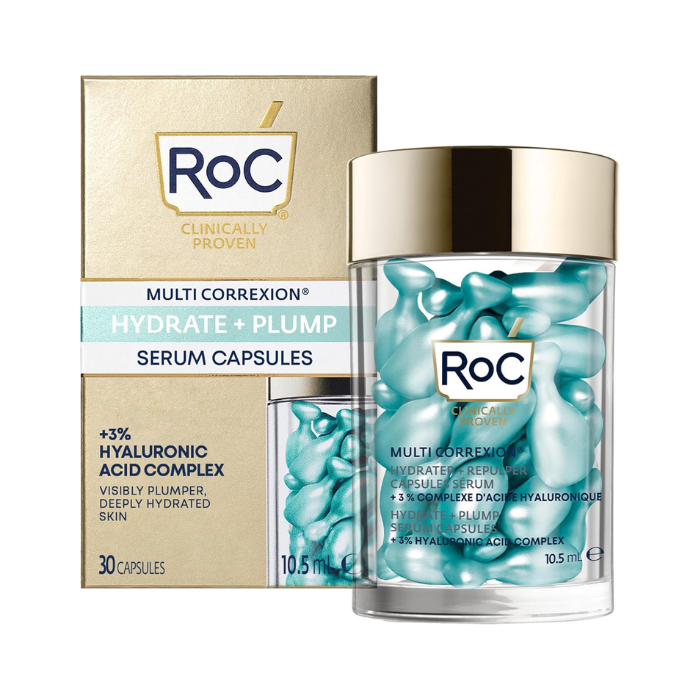 Buy Roc Multi Correxion Hydrate + Plump Hyaluronic Acid Serum Capsules, Anti-Aging Face Serum ...